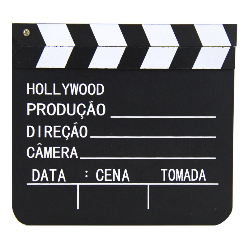 Placa de Cinema Claquete de Cinema em Madeira Estilo Hollywood | Shopee ...