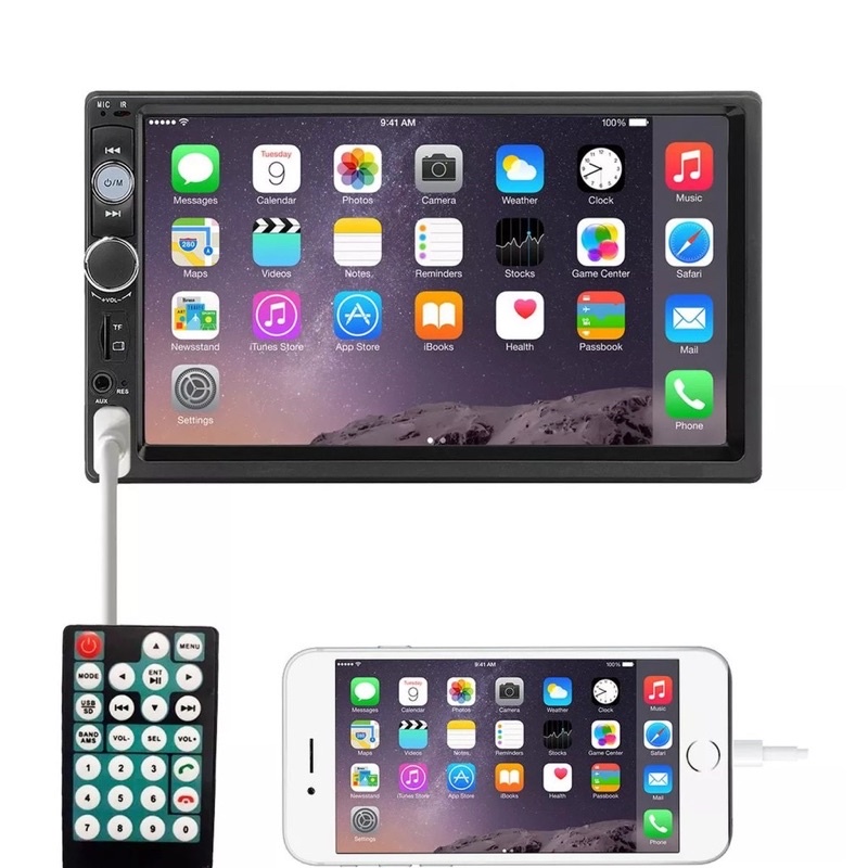 Central Multimidia Mp5 2 Din Usb Bluetooth Espelhamento Ios e Android | Shopee Brasil