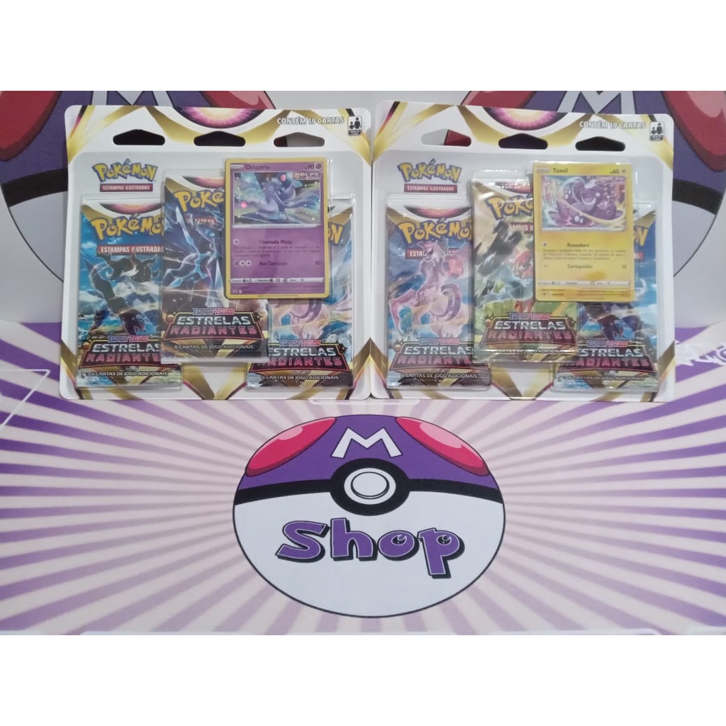 Blister Triplo Pokemon Espada E Escudo 10 Estrelas Radiantes Shopee