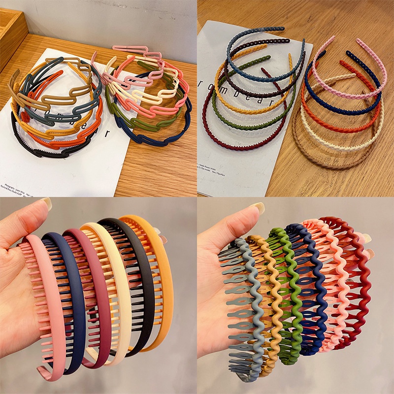 Arco De Cabelo Acessórios Com Argola/Cor Lisa/Antiderrapante/Prático ...