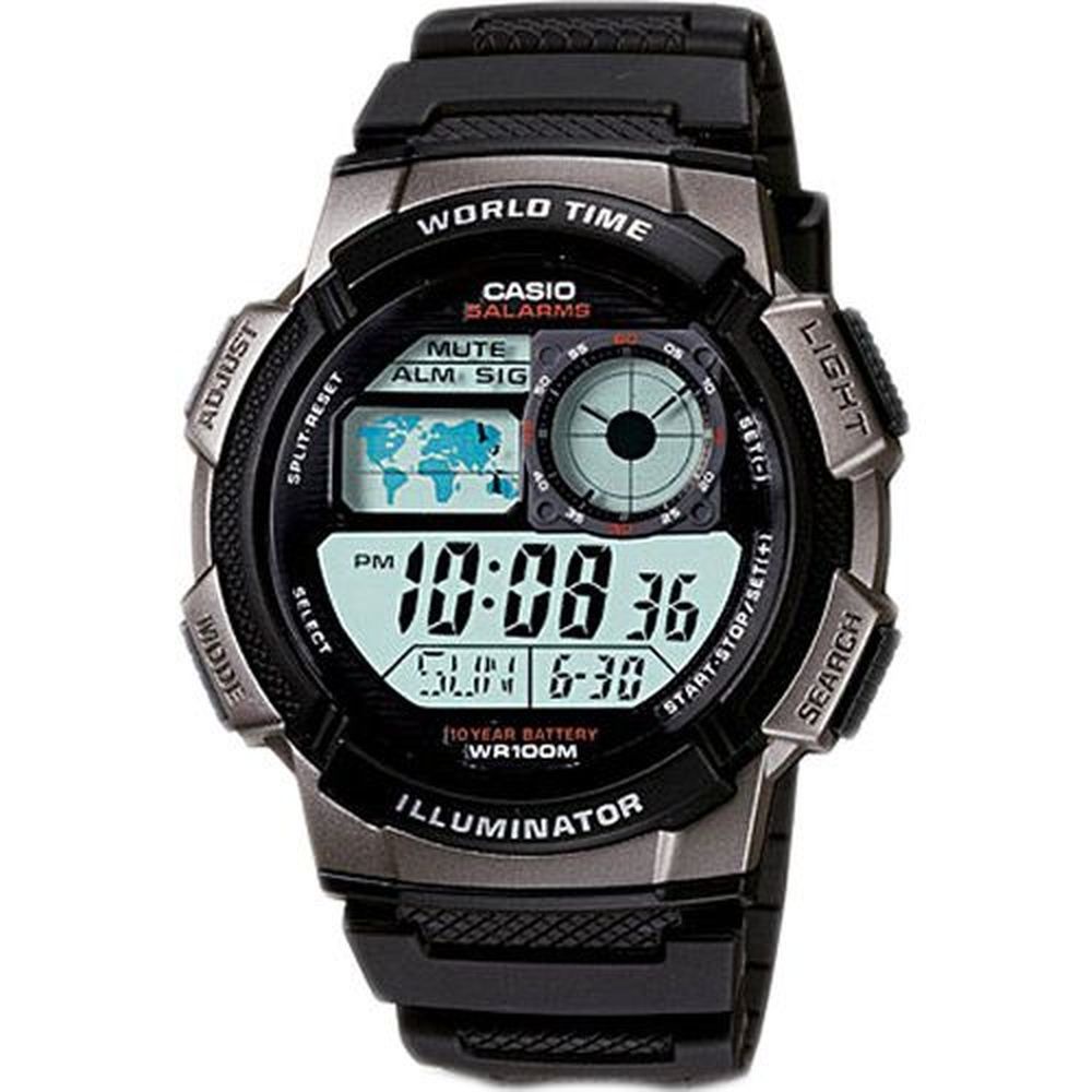 Relógio Masculino Casio Esportivo Hora Muldial 48 Cidades AE-1000W-1BVDF | Shopee Brasil