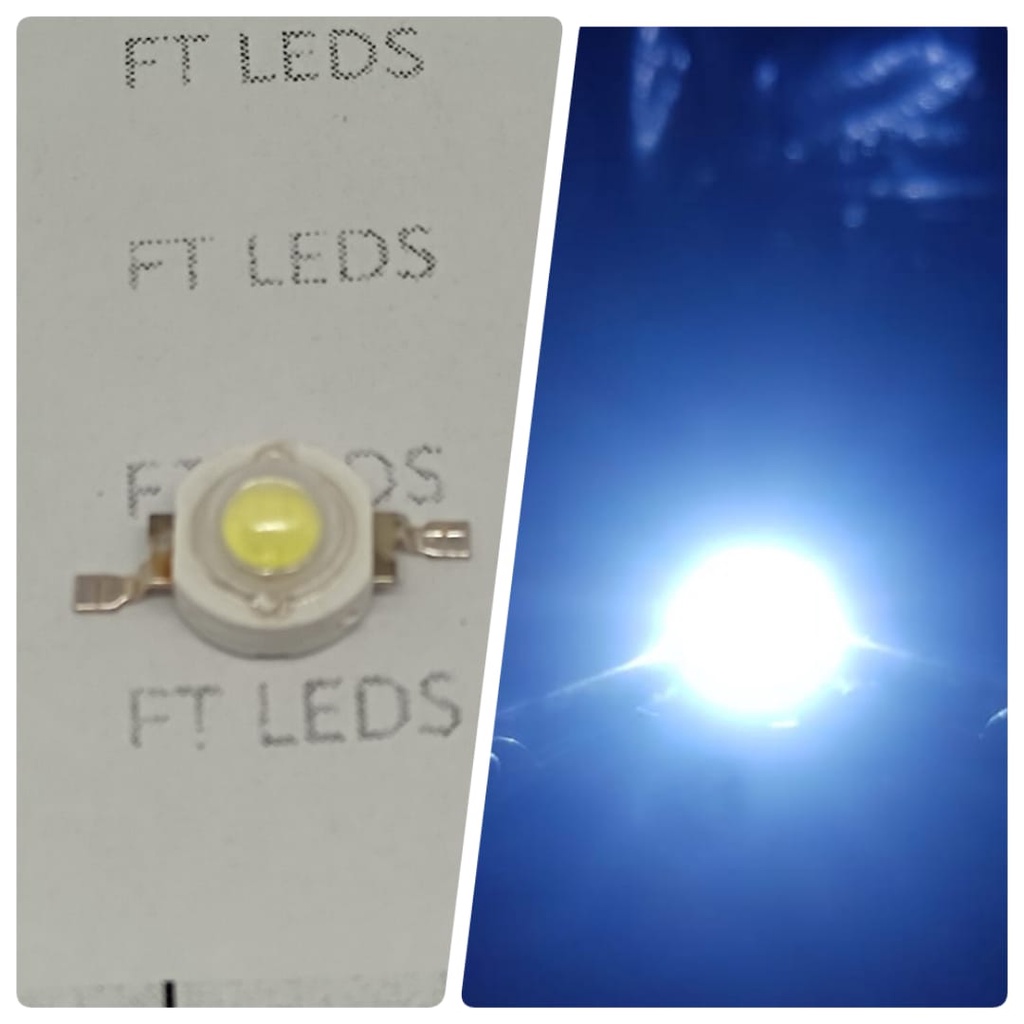 5 x Leds chip 3w BRANCO FRIO 20000 a 25000k | Shopee Brasil