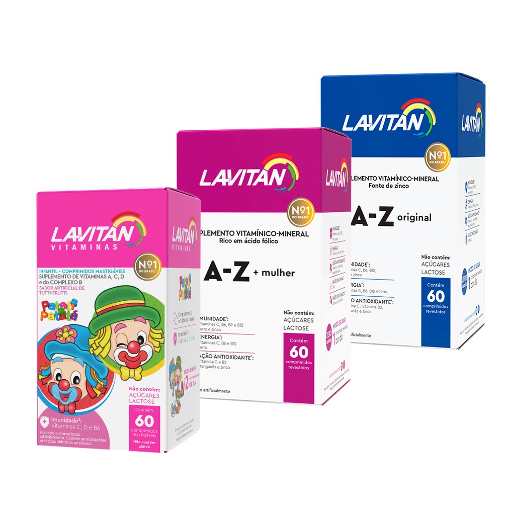 Kit Familia Lavitan A-Z Homem A-Z Mulher e Infantil | Shopee Brasil