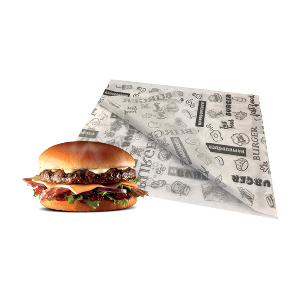 Papel Acoplado Embalagem Para Lanche, caixa c/ 400 Unidades Burguer ...