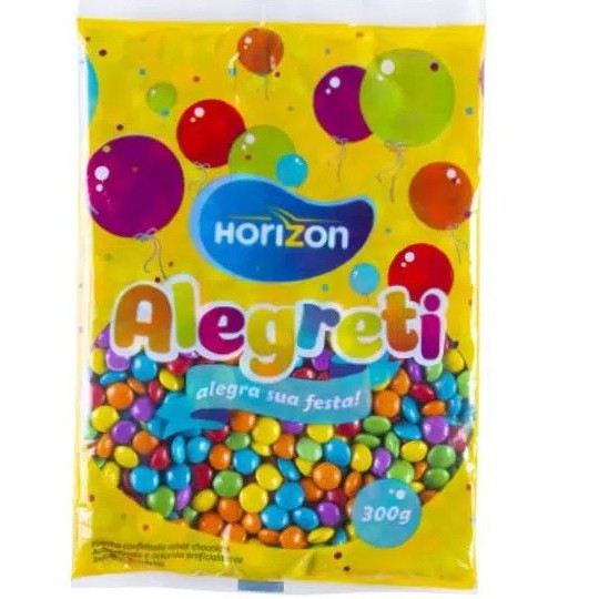 Confeito Pastilha Globeti Mini confetti sabor Chocolate 300g - Horizon ...