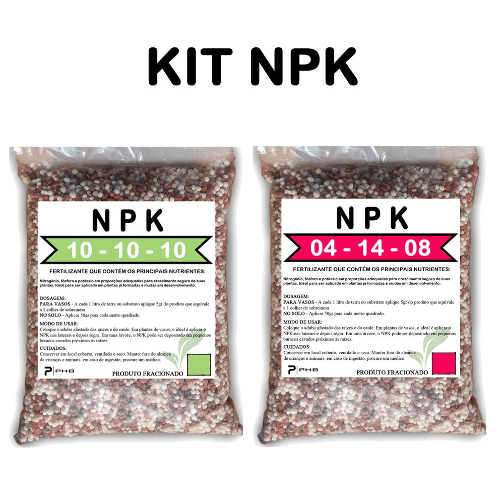 Kit Npk 10.10.10 E Npk 04.14.08 | Shopee Brasil