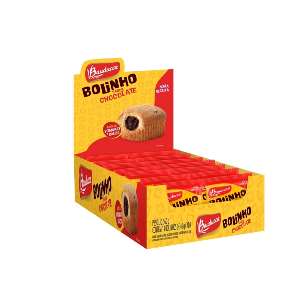 Bolinho bauducco caixa com 14 unidades sabores variados | Shopee Brasil