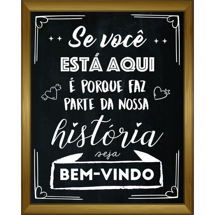 PLACA QUADRO DECORATIVO 20X30 BEM VINDO | Shopee Brasil