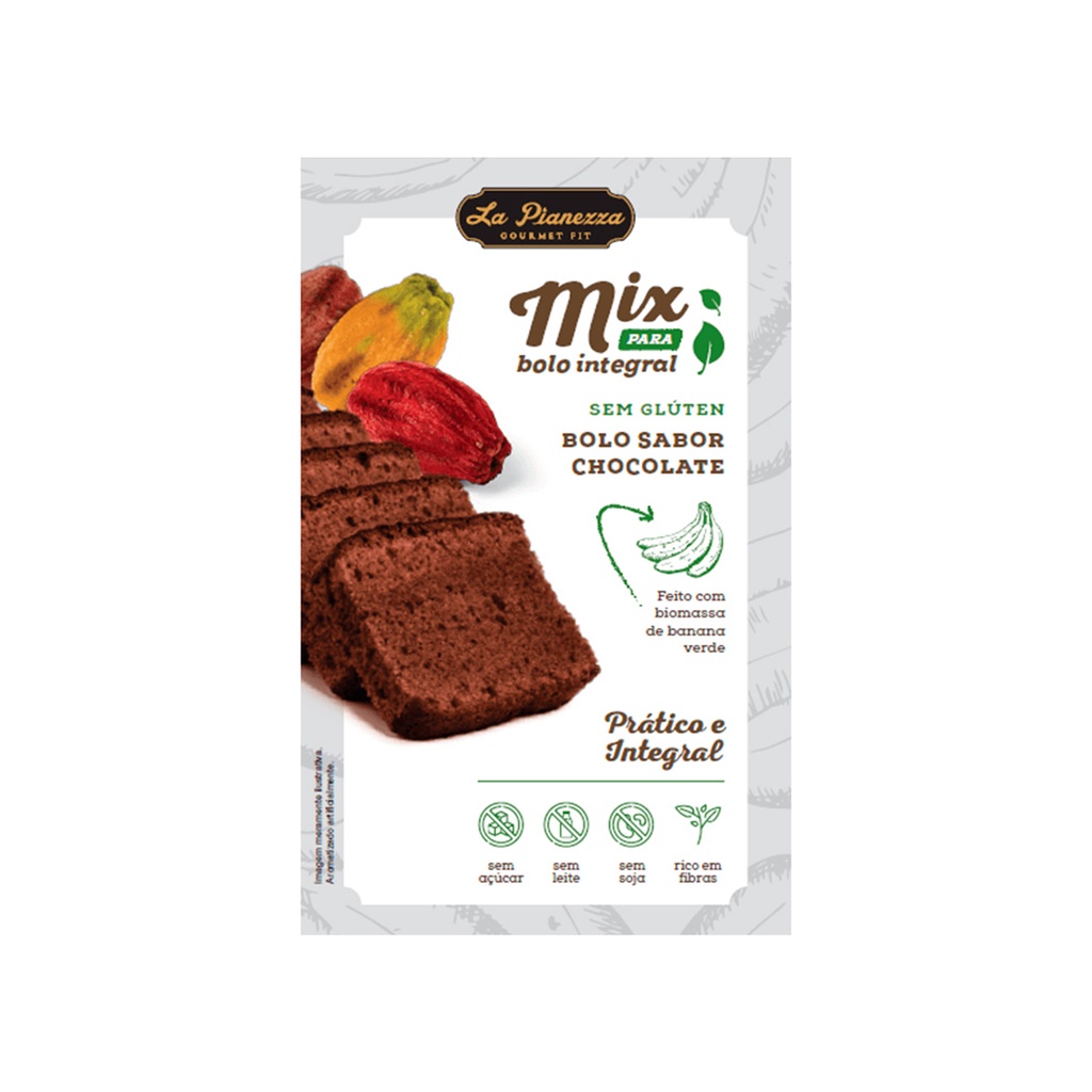 Mix para Preparo Bolo Integral Chocolate La Pianezza 350g | Shopee Brasil