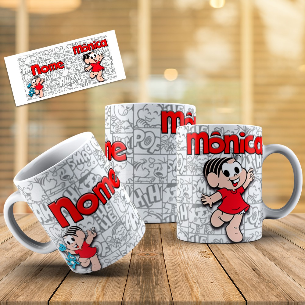 Canecas turma da Mônica *Personalize com o Nome | Shopee Brasil