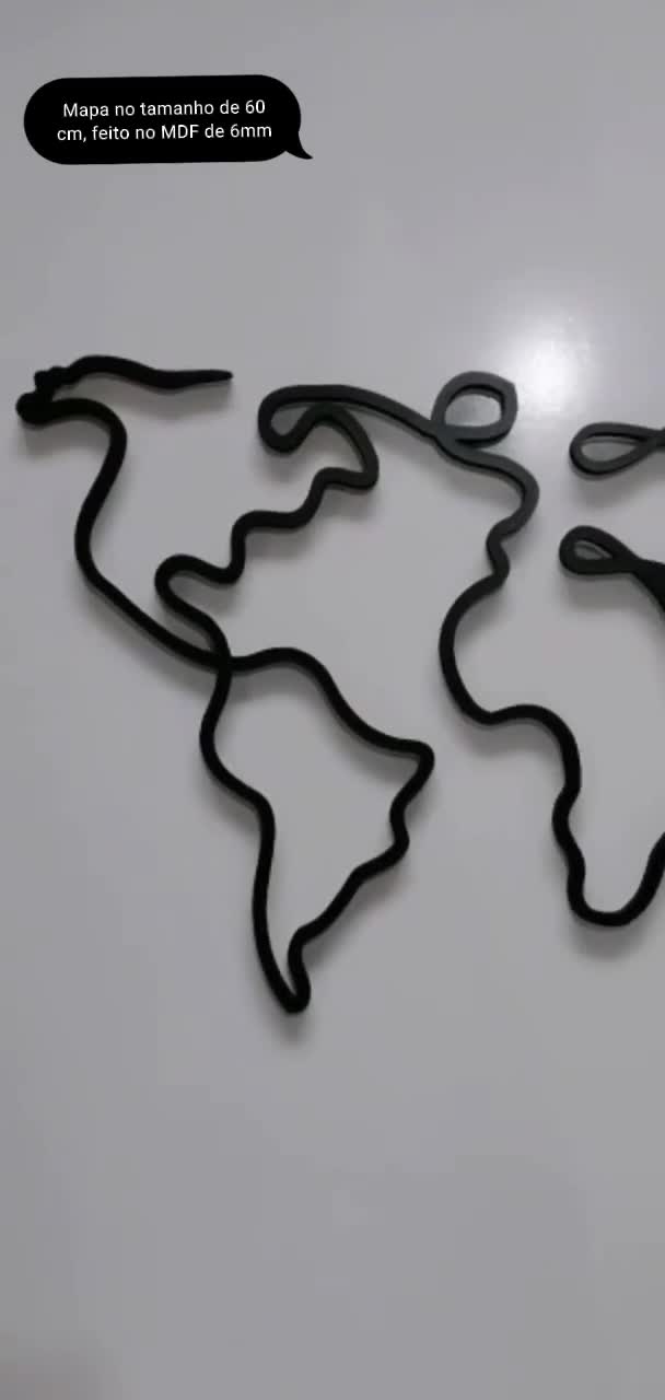 Painel Mapa Mundi Decorativo Para Parede Mdf | Shopee Brasil