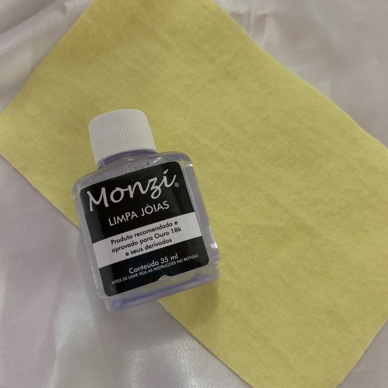 kit ou individual limpa joias OURO monzi + flanela mágica limpeza de ...