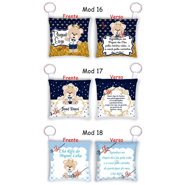 kit Almochaveiro Lembrancinhas Almofada Personalizadas Ursinho cheguei ...