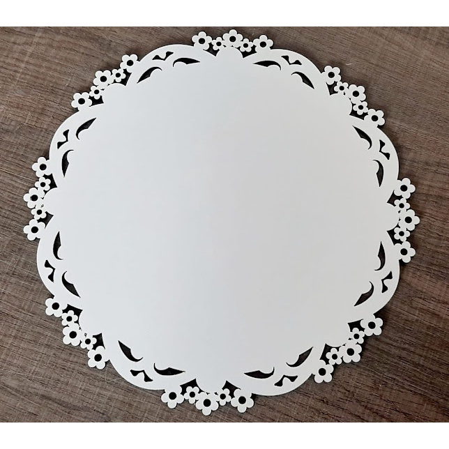 KIT60 unid Sousplat Supla Soupla Suplat flor 30cm MDF BRANCO | Shopee ...