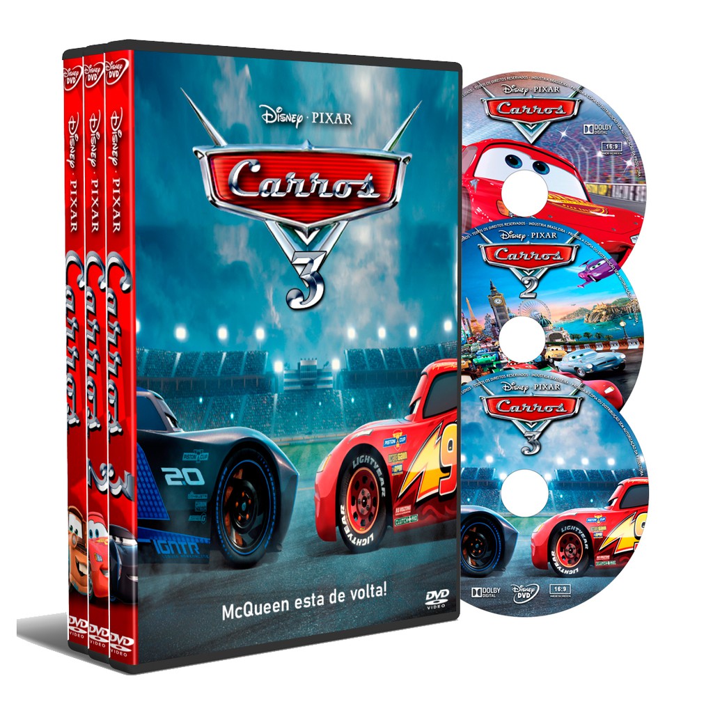 Dvd Coleção Clássicos Carros 1, 2 E 3 | Shopee Brasil