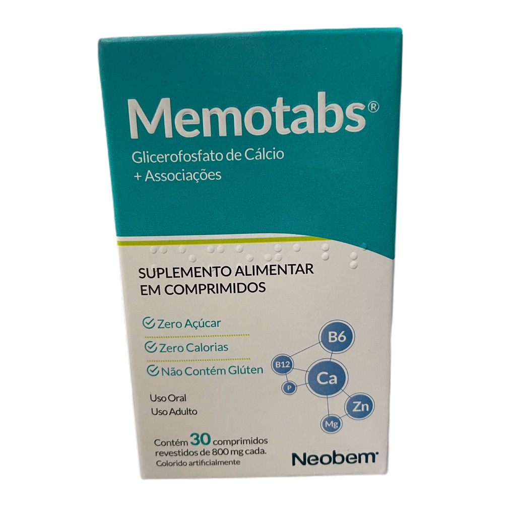 Memotabs Com 30 Comprimidos - Mente Saudável Memória Cérebro ...