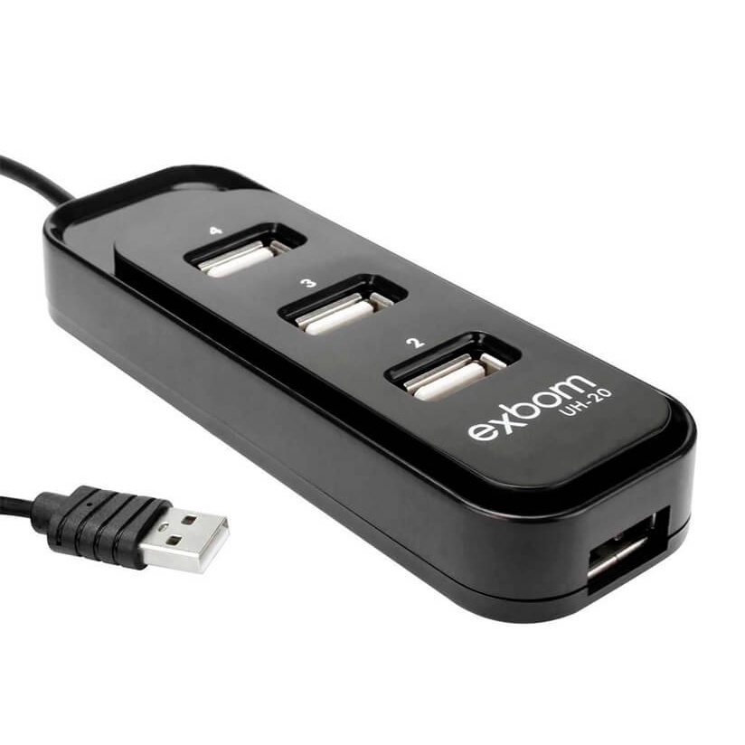 Mini Hub Usb 2.0 4 Portas para Impressora, Notebook, Pc, Tablet ...