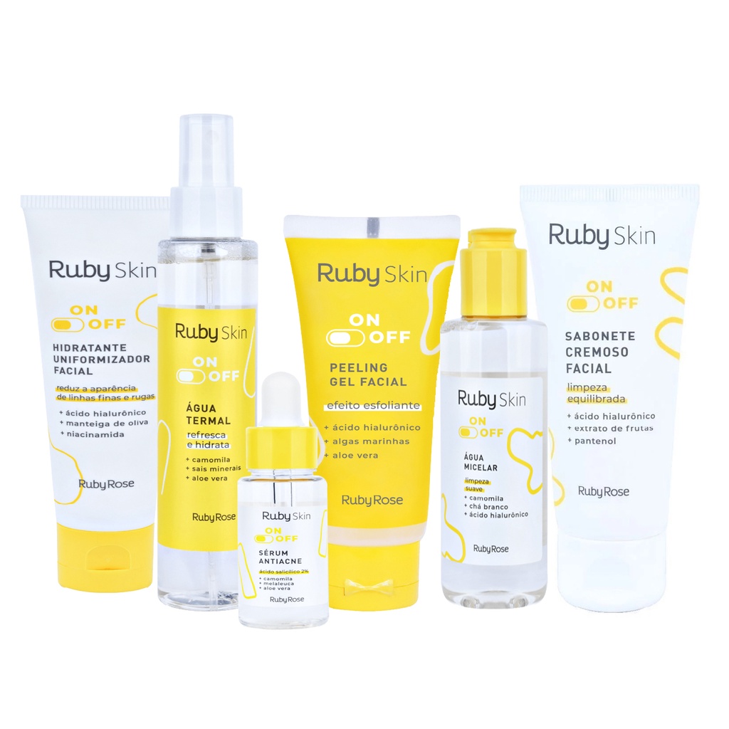Linha Ruby Skin On+Off Kit Completo - Ruby Rose (6 itens) | Shopee Brasil