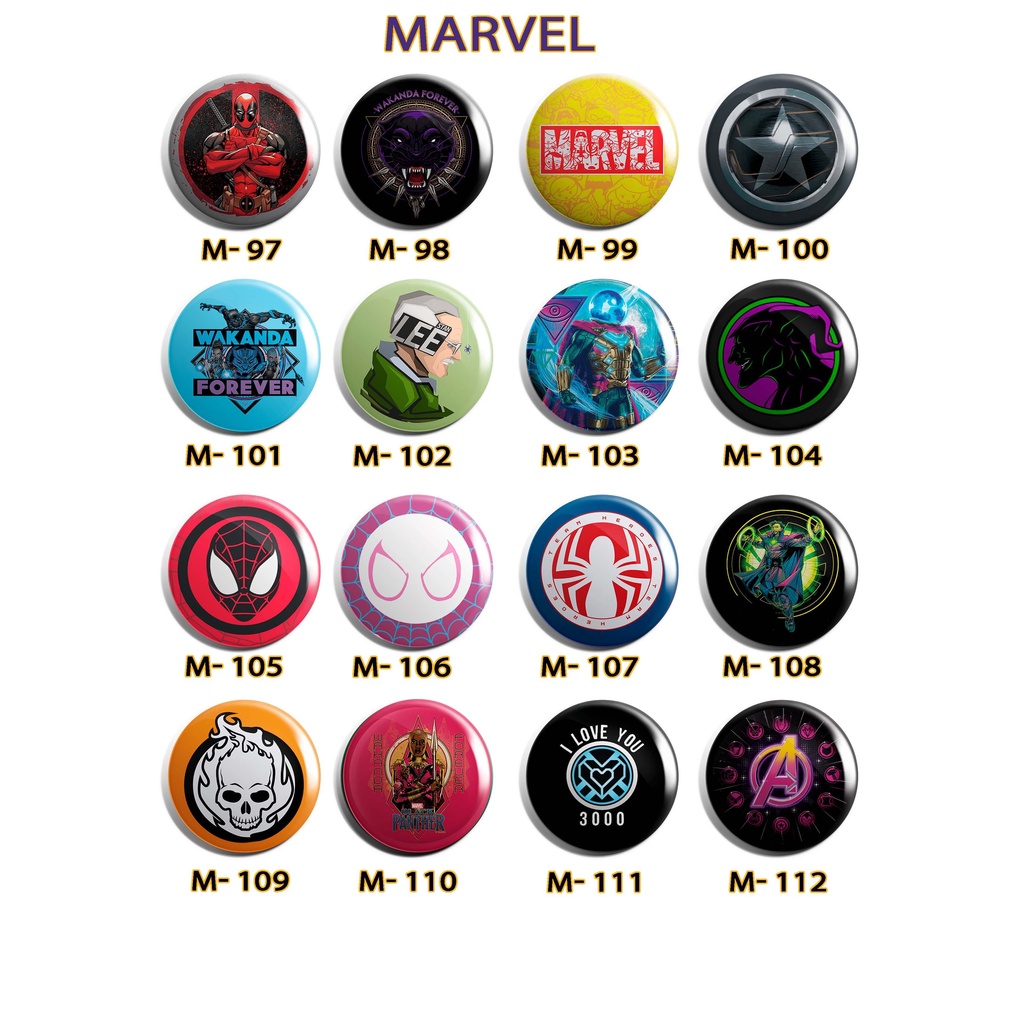 BOTTONS DA MARVEL 3,5 cm PARTE 3 botom (broche alfinete) boton de ...