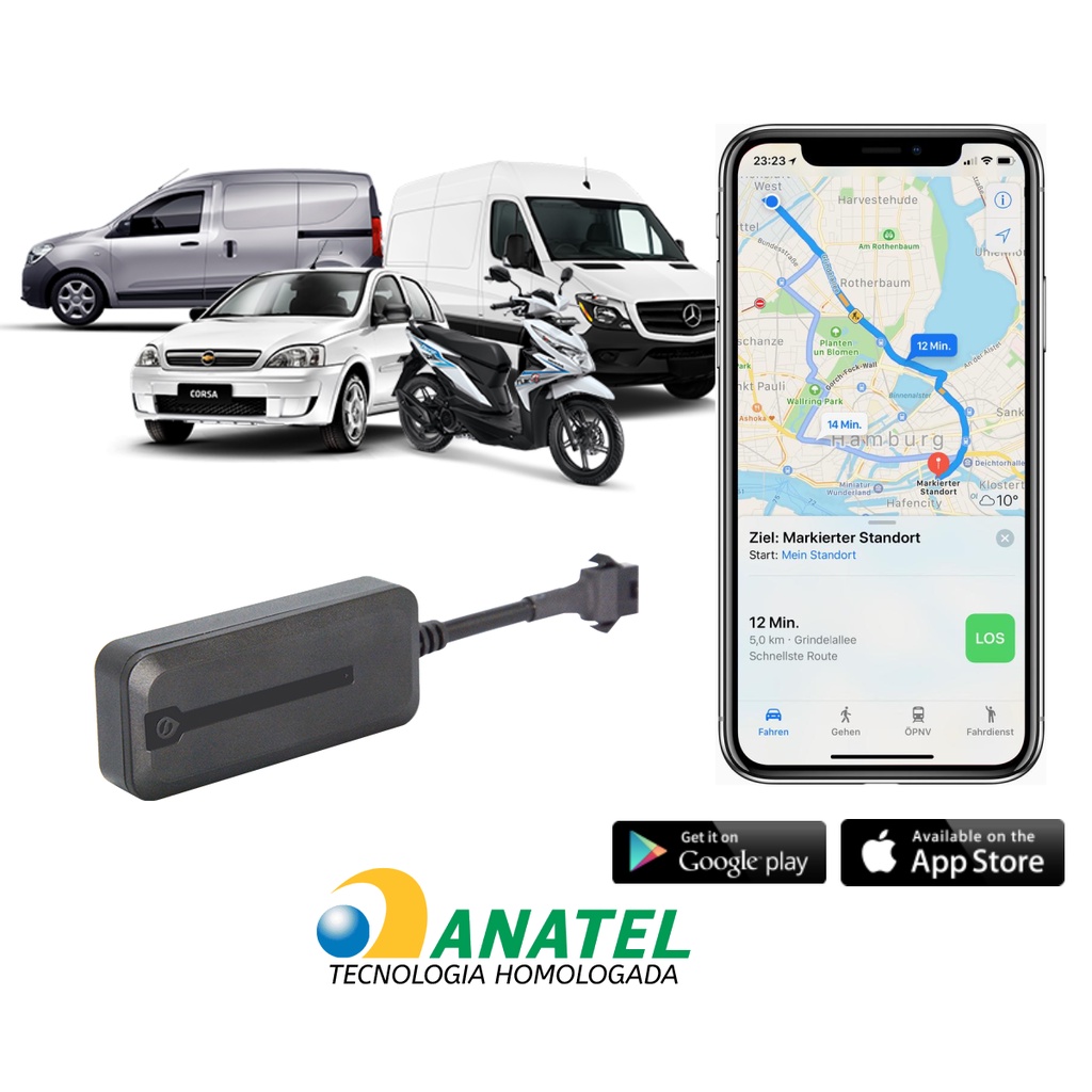 Rastreador Veicular GPS FULL + 30 dias Plataforma Grátis, Carro, Moto , Ônibus etc.. | Shopee Brasil