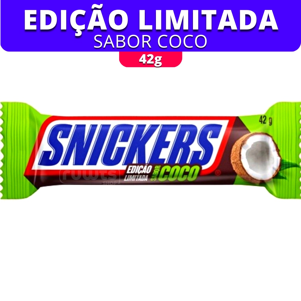 Snickers Sabor Coco Edição Limitada - 42g | Shopee Brasil