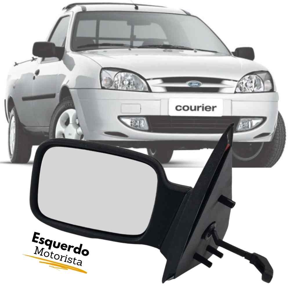 Retrovisor externo Esquerdo (motorista) Ford Courier 97 98 99 a 2011 ...