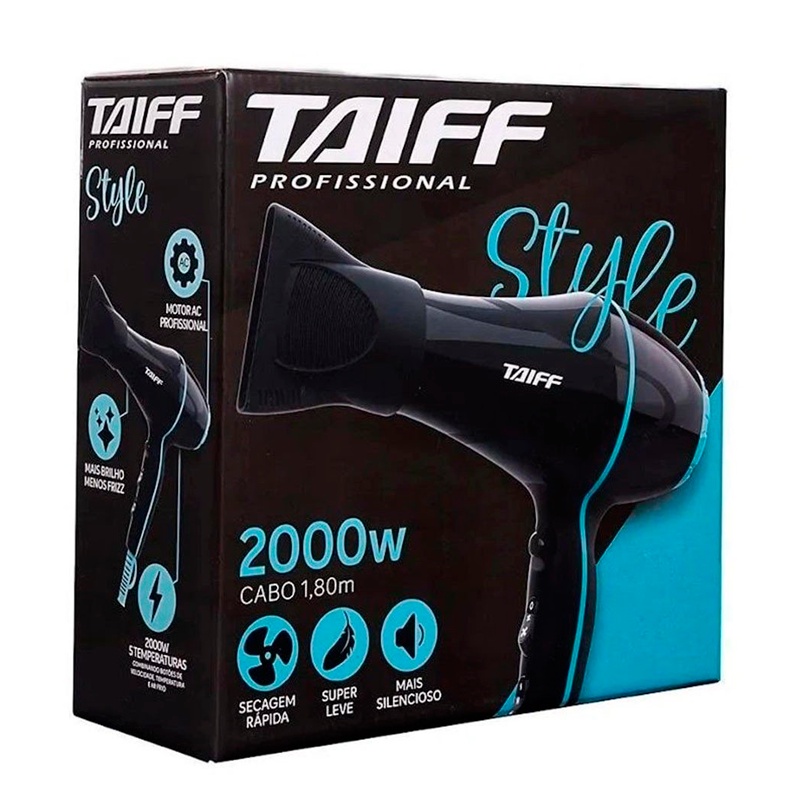 Secador Taiff Style Profissional 2000 W Silencioso 110v - Black ...