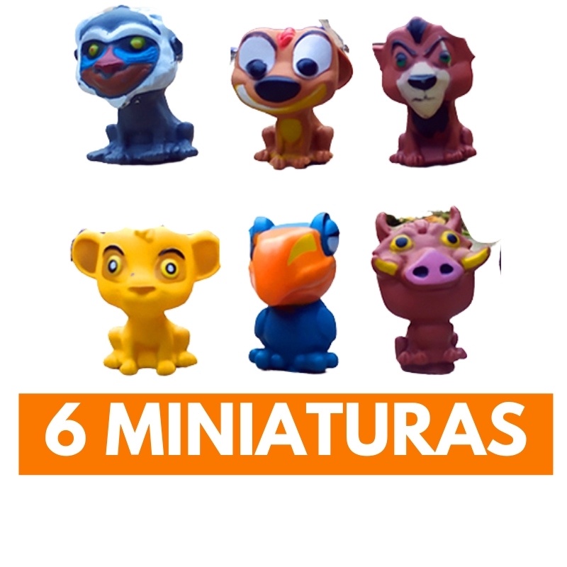 Kit 6 Miniaturas Rei Leão 5cm Brinquedo Colecionar | Shopee Brasil