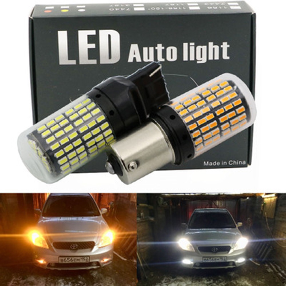 2 Peças Lâmpada Led Pisca-Pisca Pisca 1156 Ba15S Bau15S P21W 7440 3014 ...