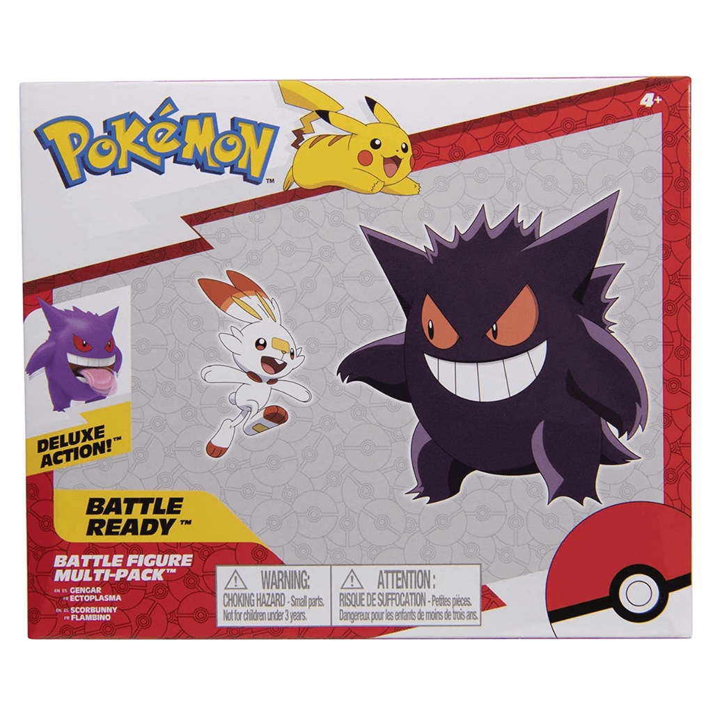 Pokemon Gengar e Scorbunny Battle Figure Multi Pack | Shopee Brasil