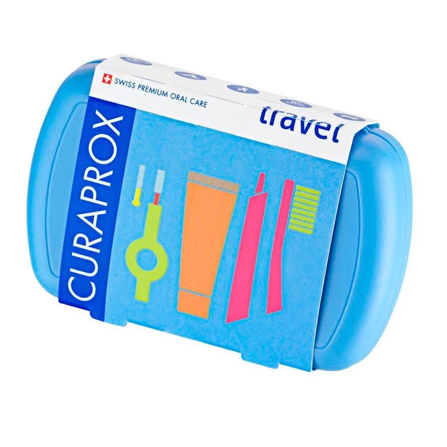 Kit De Viagem Travel Set Curaprox Azul | Shopee Brasil