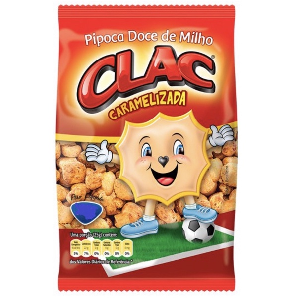 Pacote Pipoca Clac / Pipoca Caramelizada / Pipoca Doce - 50g - Clac ...
