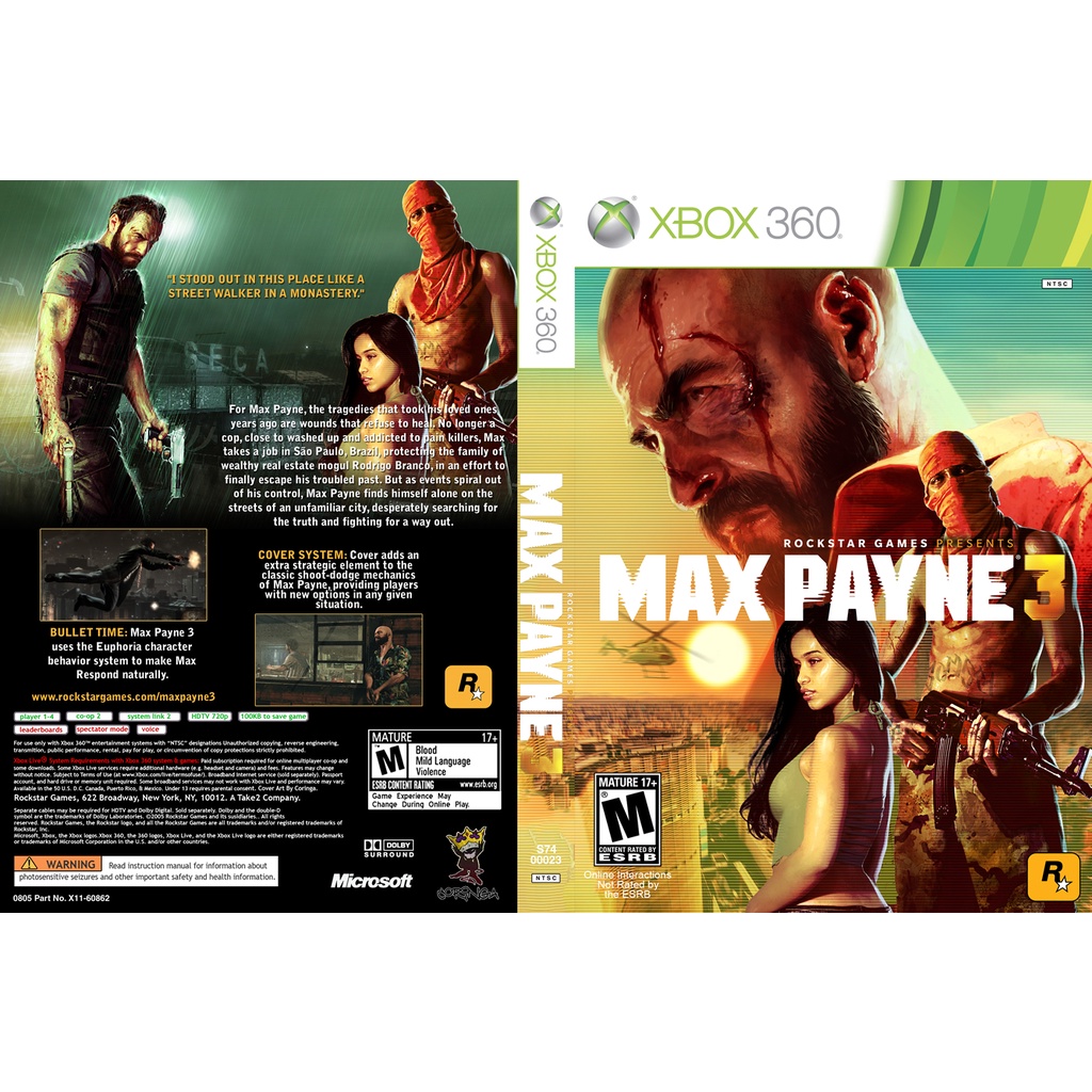 Max payne 3 P/ XBOX360 (LTU/LT/JTAG/RGH) | Shopee Brasil