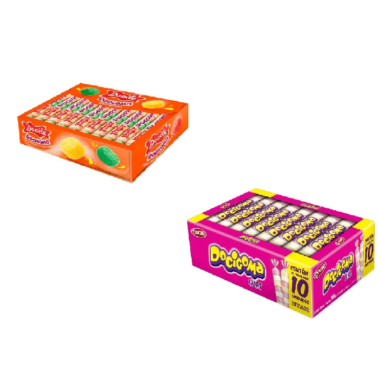 Bala De Goma Tubo Jujuba Docile 30g c/30 | Shopee Brasil