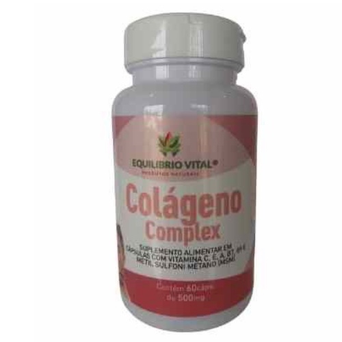 Colágeno Complex 60 cápsulas 500mg Equilíbrio | Shopee Brasil
