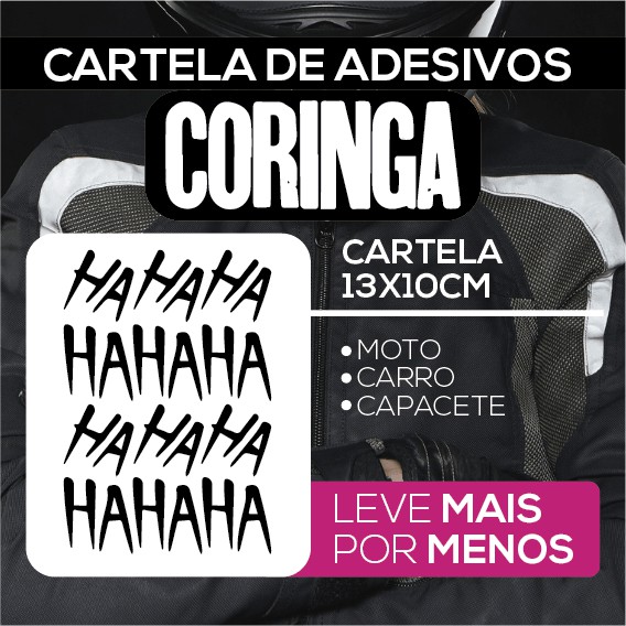 Adesivo De Carro e Moto Cartela 13x10 Hahaha Coringa Risada | Shopee Brasil