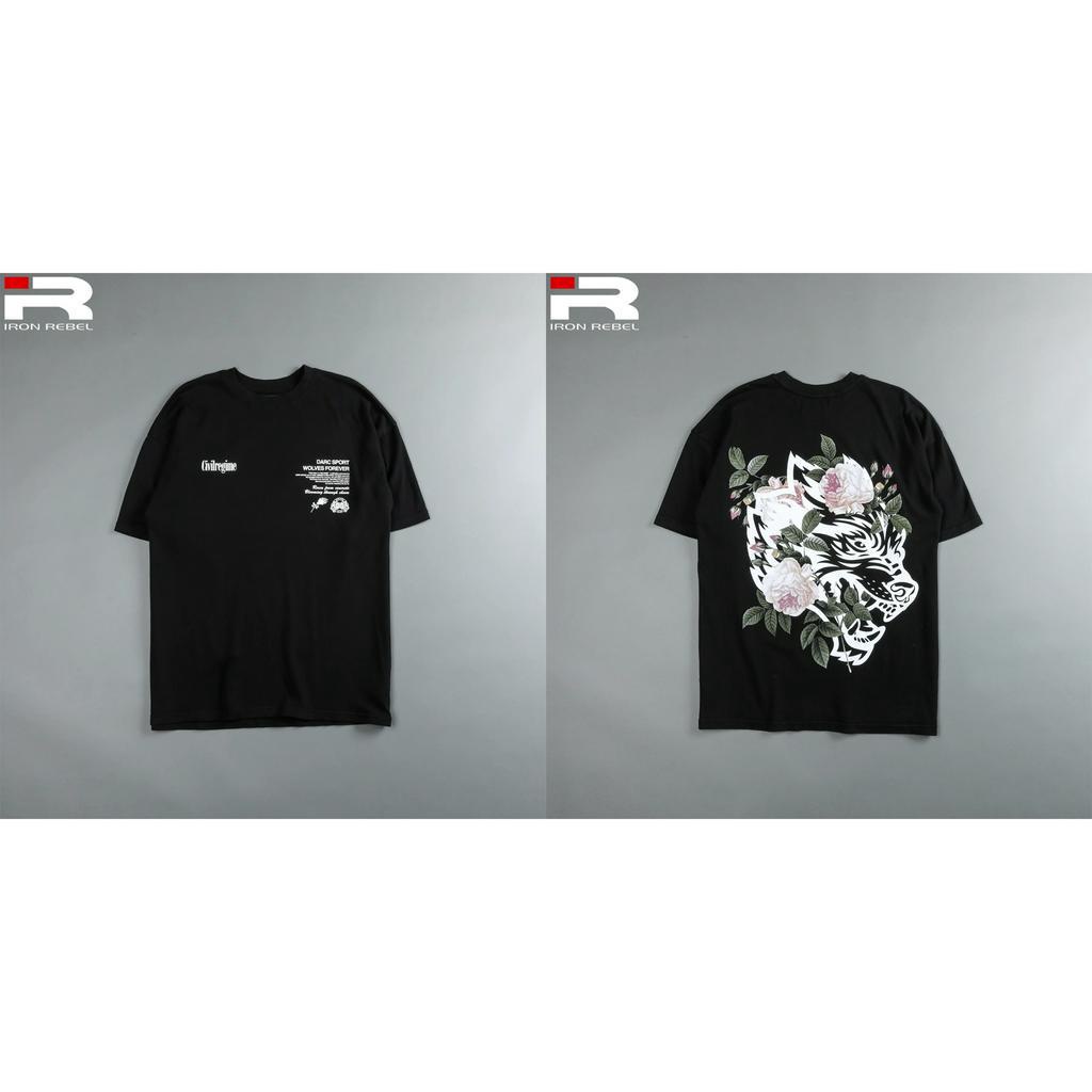 DARC SPORT Wolf Head Floral Athletic Camiseta Masculina Fitness Moda ...