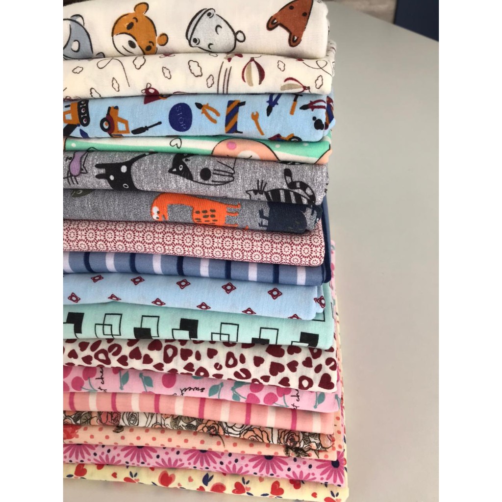 Tecido Malha Pv Várias Estampas 1 Metro Lindas Para Pijama | Shopee Brasil