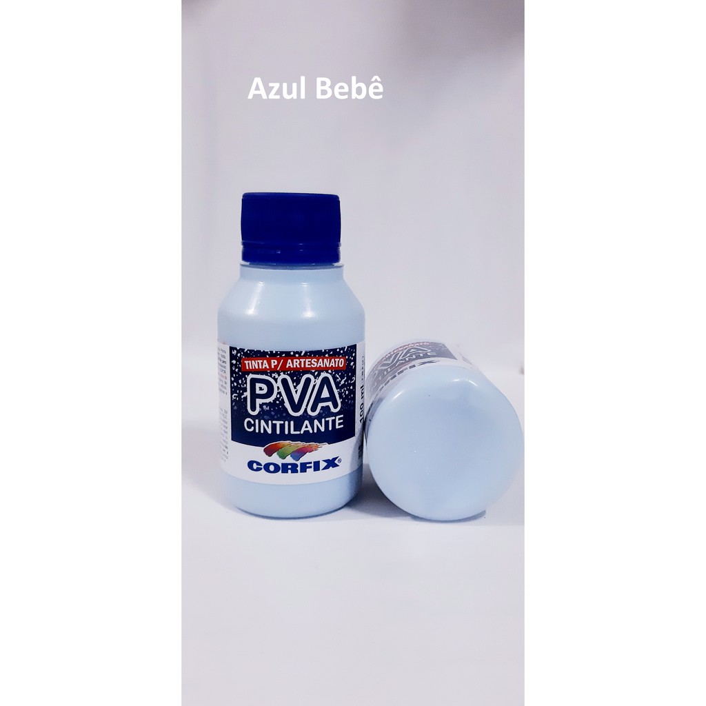 Tinta PVA CINTILANTE - AZUL BEBÊ | Shopee Brasil
