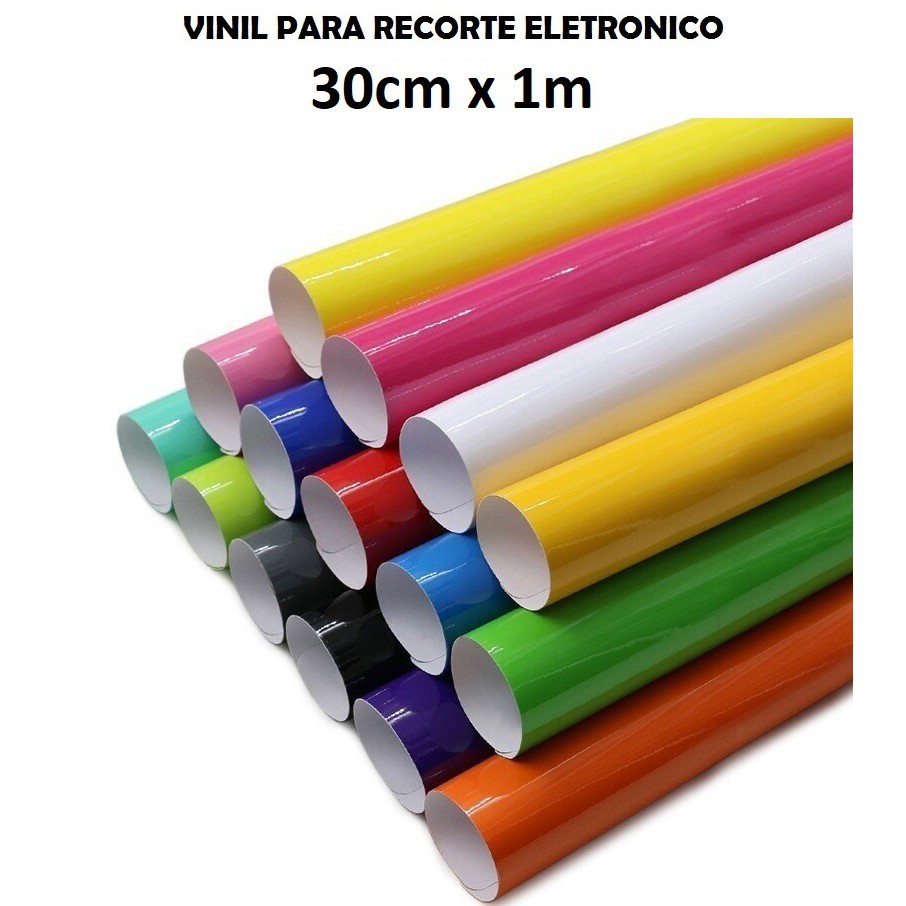 Vinil 30cm x 1m Adesivo para Silhouette Imprimax. Indicado para envelopamento e recorte ...