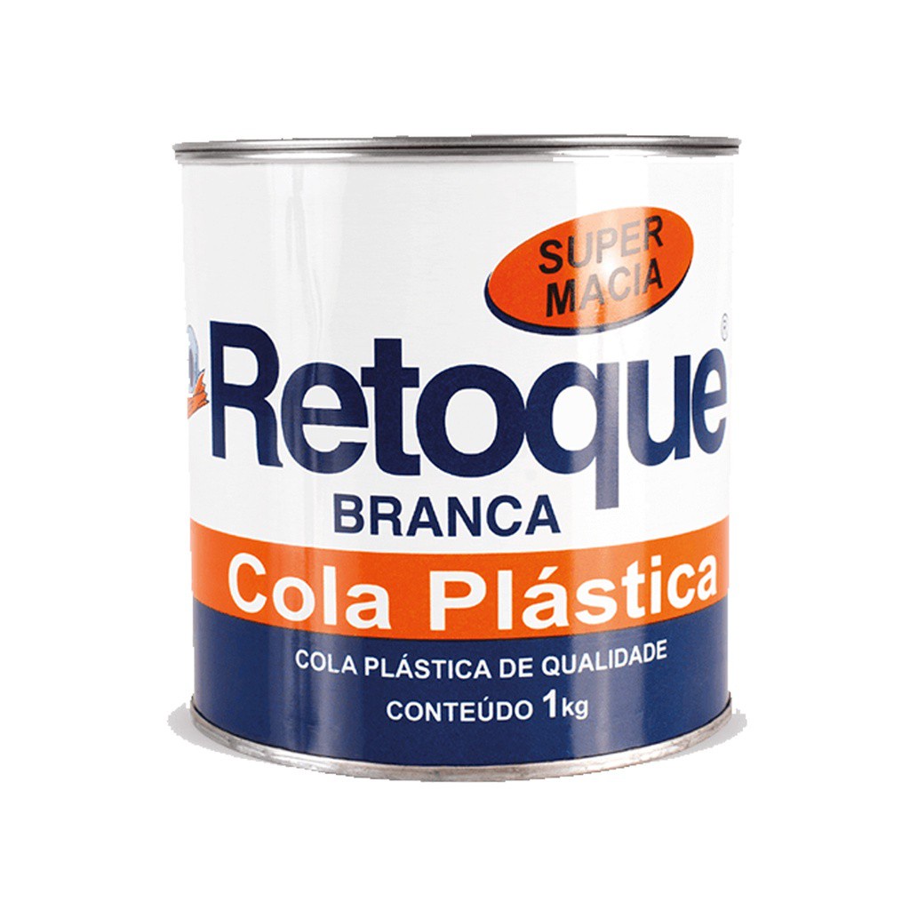 Massa Cola Plastica Branca Super Macia Retoque 1Kg | Shopee Brasil
