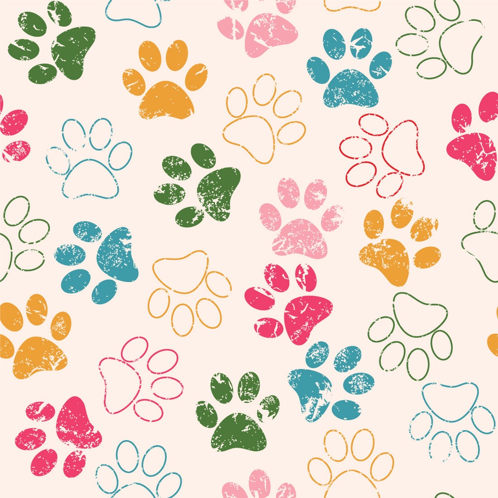 Papel de Parede Patinhas de Cachorro (Colorido) | Shopee Brasil