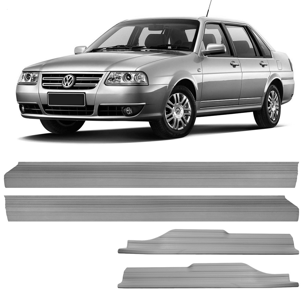 Kit 4 Soleiras Acabamento Cinza Claro Santana 4 Portas 2000 2001 2002 ...