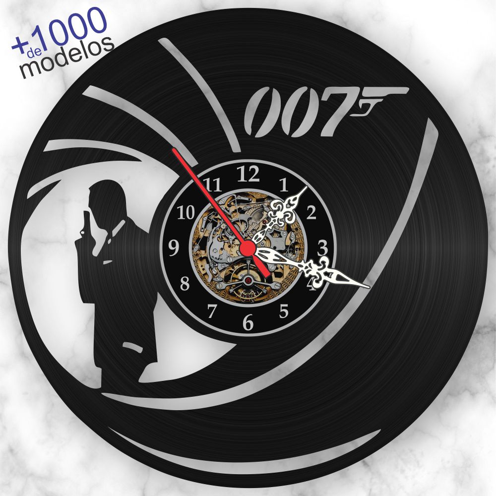 Relógio 007 James Bond Filmes Series Tv Nerd Geek Vinil Lp | Shopee Brasil