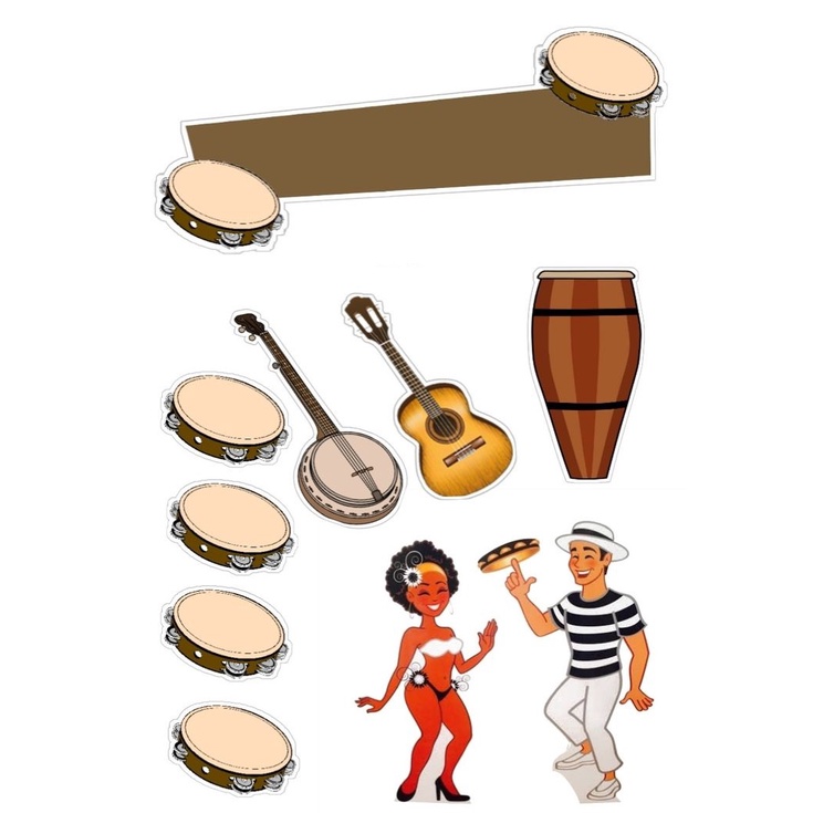 Topo Topper Bolo SAMBA CARNAVAL Cortado Colado Personalizado | Shopee ...