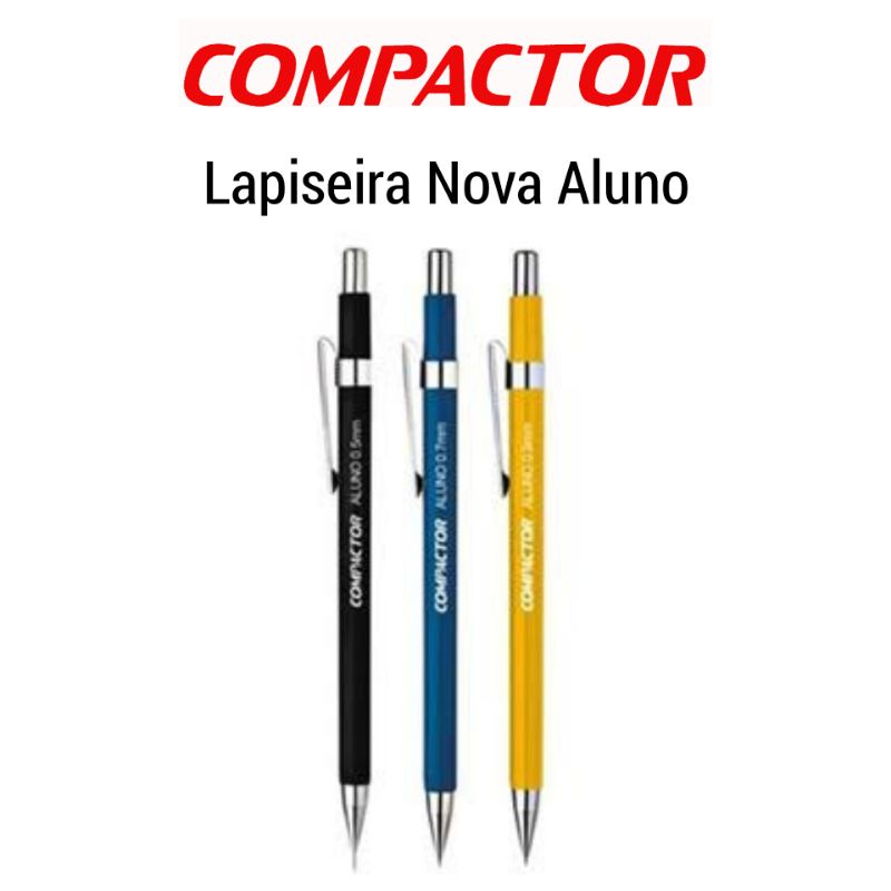 Lapiseira Compactor Nova Aluno 0.5mm, 0.7mm e 0.9mm | Shopee Brasil