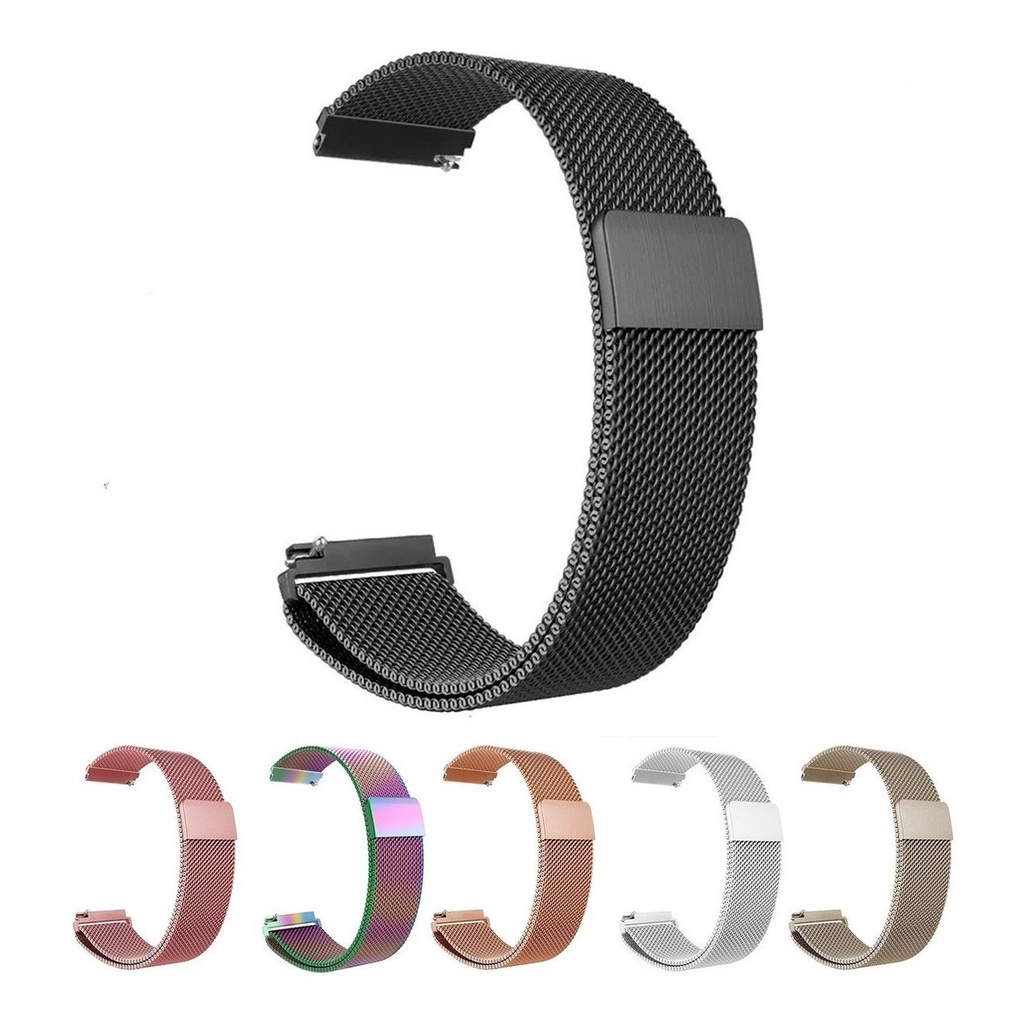 Pulseira Milanese Xiaomi Huawei Galaxy Watch 20mm P80, P67, Lemfo S20 ...