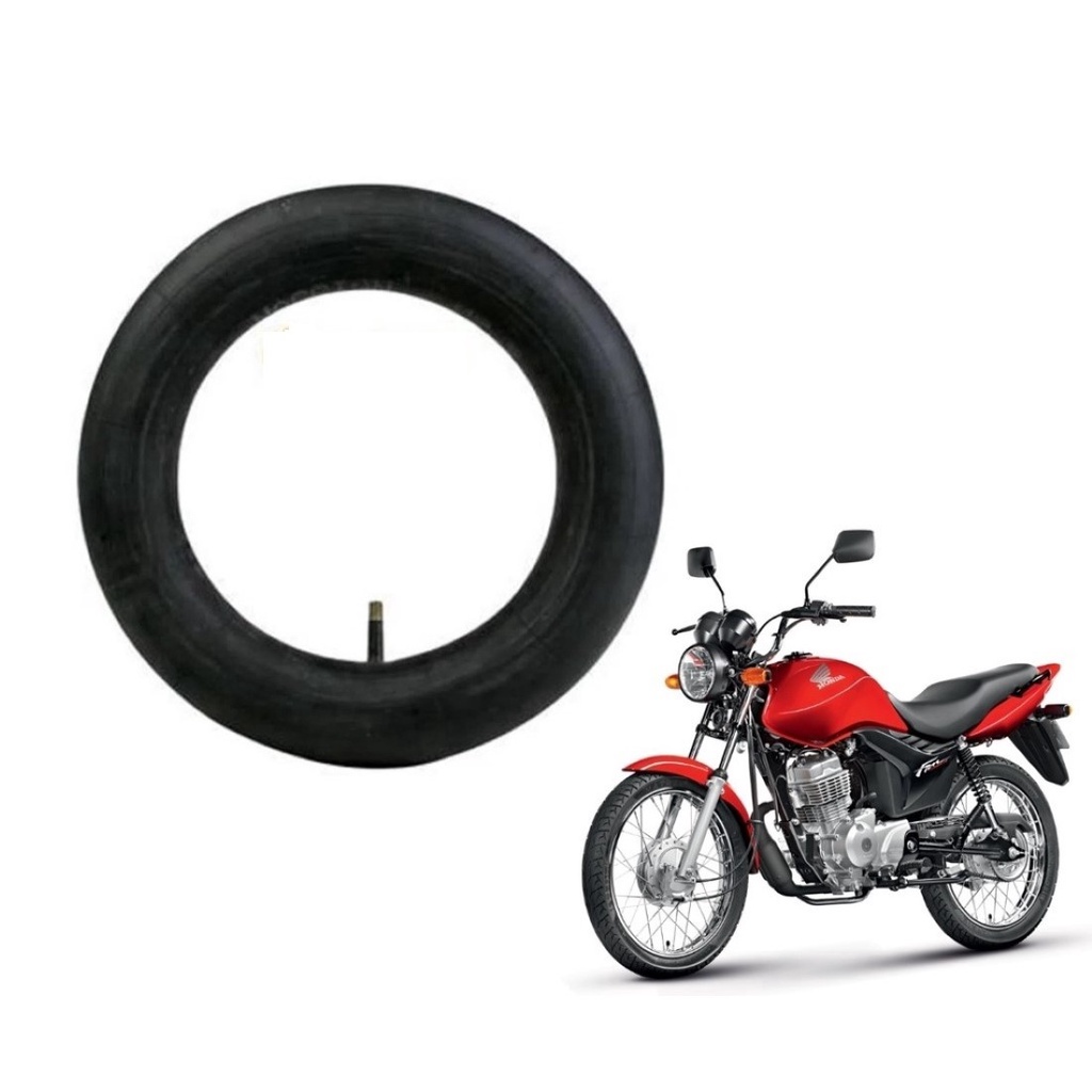 Camara De Ar Pneu Moto Mg 18 Cg Titan Fan Cargo Ybr 125 Strada Cbx 200 Hunter Max | Shopee Brasil