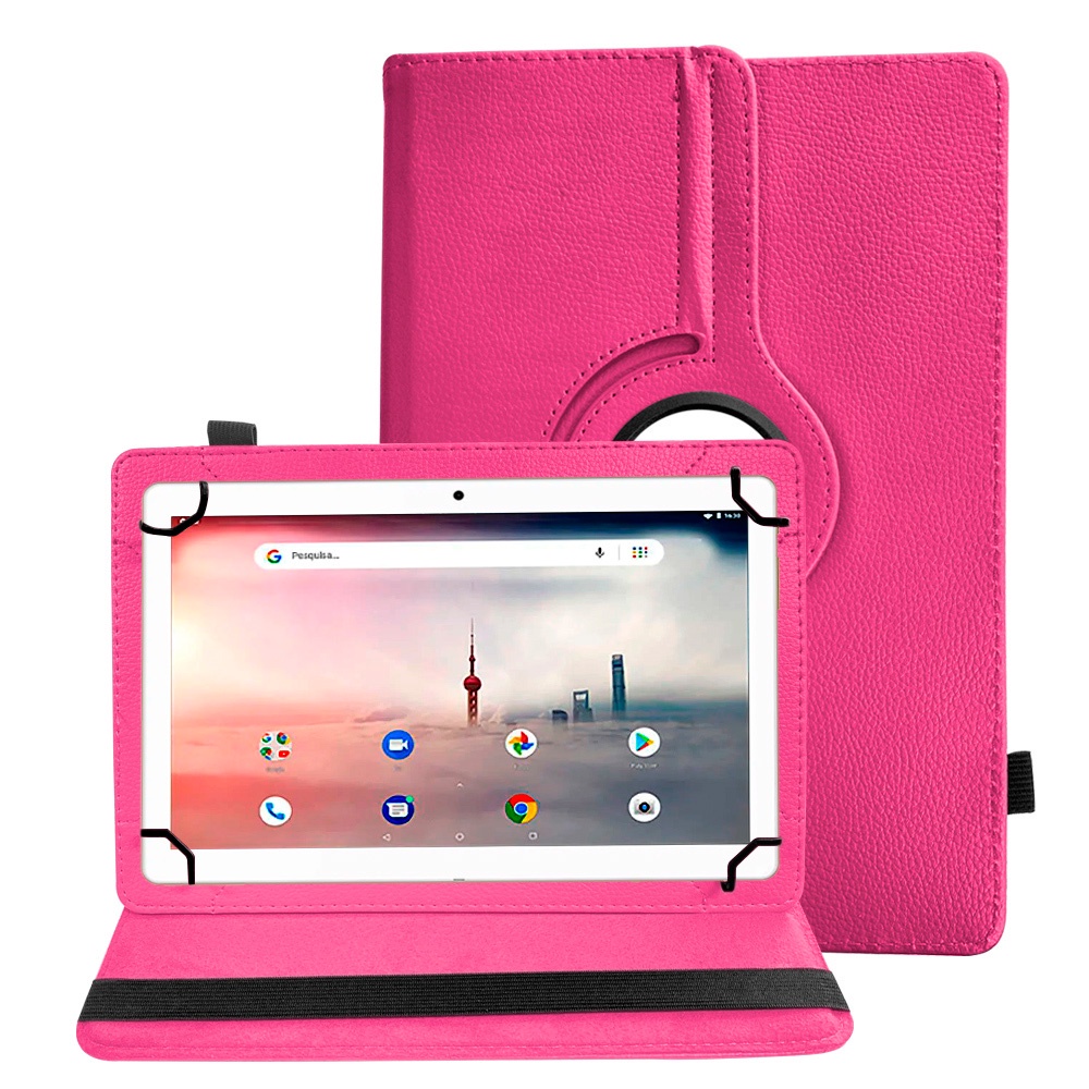 Capa Capinha Tablet de 8 Polegadas Couro Protetora Giratória Inclinável ...