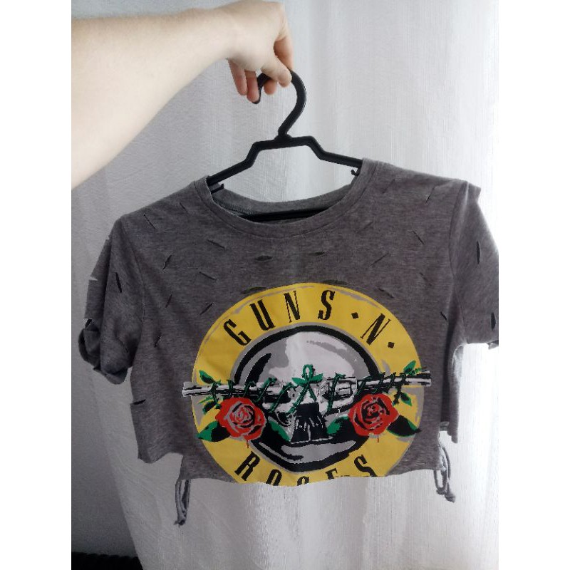 Cropped Guns N Roses | Shopee Brasil